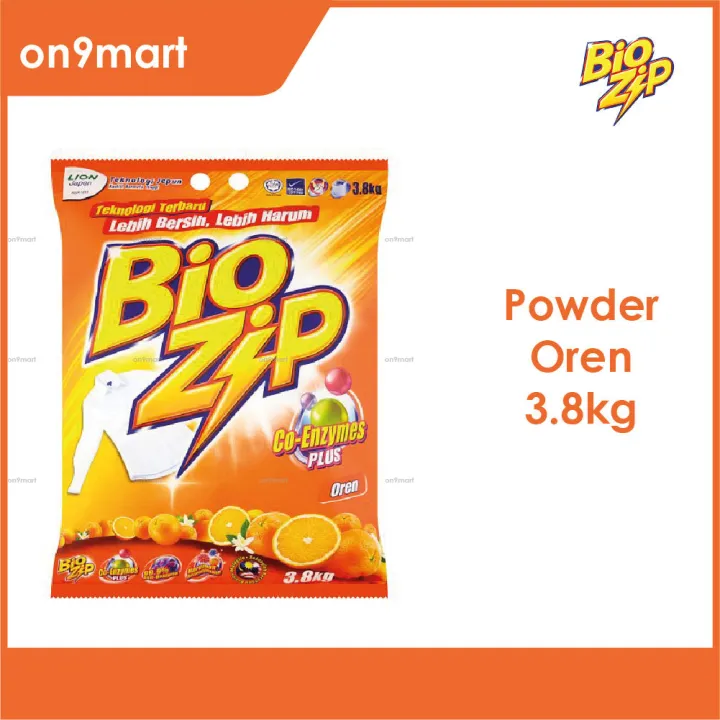 Bio Zip Orange Powder Detergent 3.8kg | Lazada