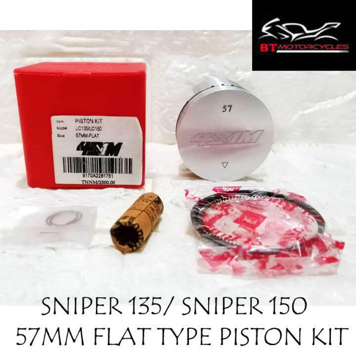 4S1M SNIPER 135 / SNIPER 150 / MX 150 57MM FLAT CHROMBORE FORGED PISTON ...