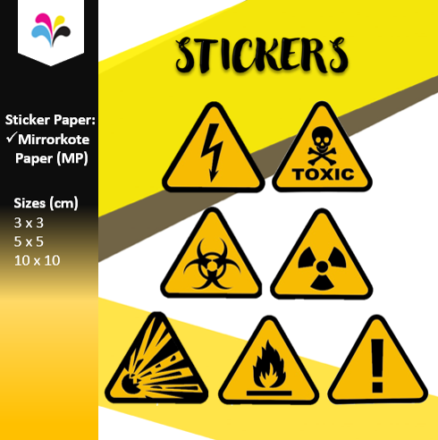 Safety Sign Sticker Hazardous High voltage Toxic Poisonous Biohazard ...