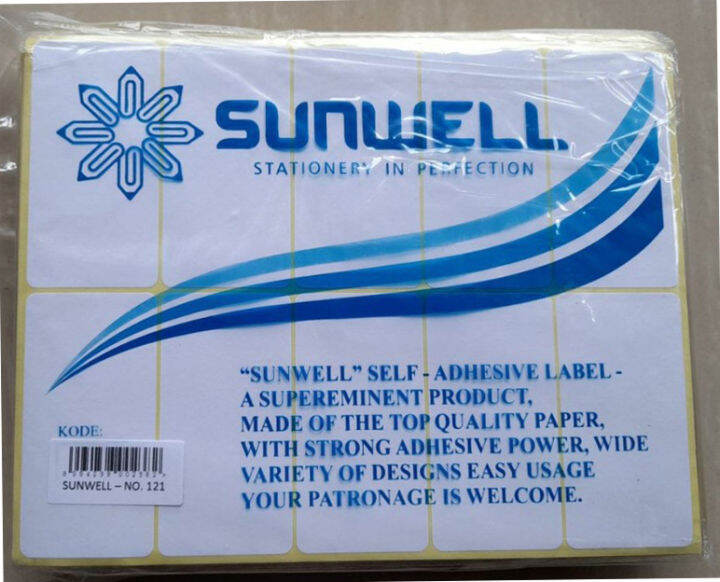 STIKER LABEL NAMA /LABEL HARGA / SUNWELL /KOJICO NO : 103/110/111/112 ...