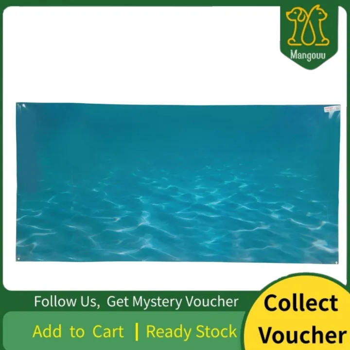 Fish Tank Background Sticker PVC Self Adhesive 3D Sea Pattern Aquarium ...