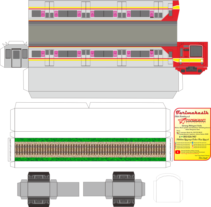 Pola Kertas Papercraft Kereta Commuterline Seri Tokyo Metro | Lazada ...