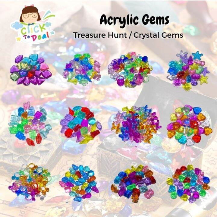 Acrylic Gems Princess Gem Toy Diamond Children Girl Plastic Crystal ...