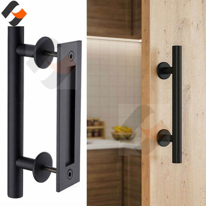Carbon Steel Sliding Barn Door Handle Pull Flush Recessed Wood Door ...
