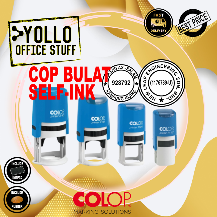 Cop bulat self inking berkualiti tinggi, COLOP Austria | Lazada
