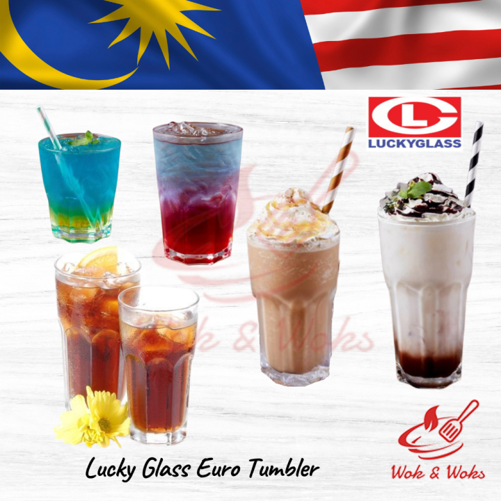 Lucky Glass Brand Glass Euro Tumbler / Tumbler Euro Kaca Jenama Lucky Glass | Lazada