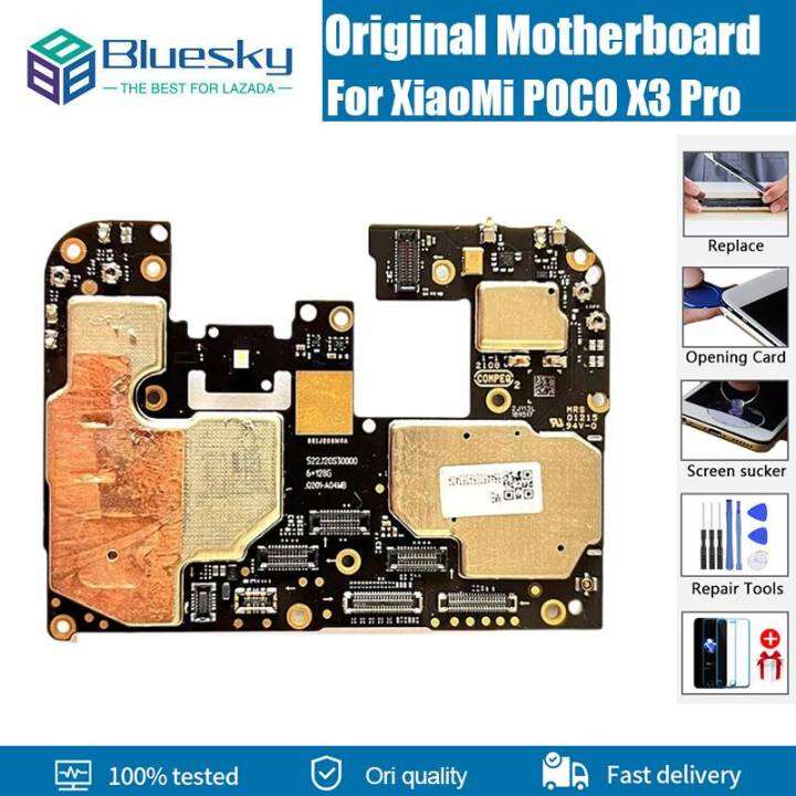 ปลดล็อคของแท้สำหรับเมนบอร์ด XiaoMi Poco Pro X3แผงวงจร6GB RAM 8GB RAM ...