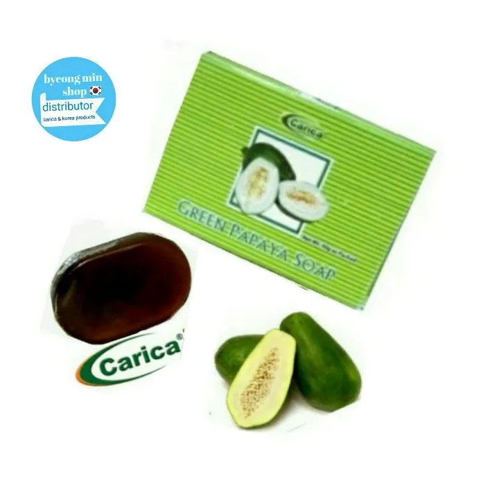 CARICA GREEN PAPAYA SOAP 90G. PAPA SOAP/BATH SOAP /BODY SOAP/ BAR SOAP ...