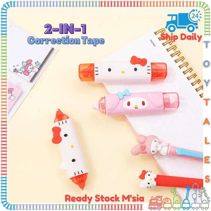 2in1 Correction Tape & Double Sided Tape 4.2 Meter Long Length Hello ...