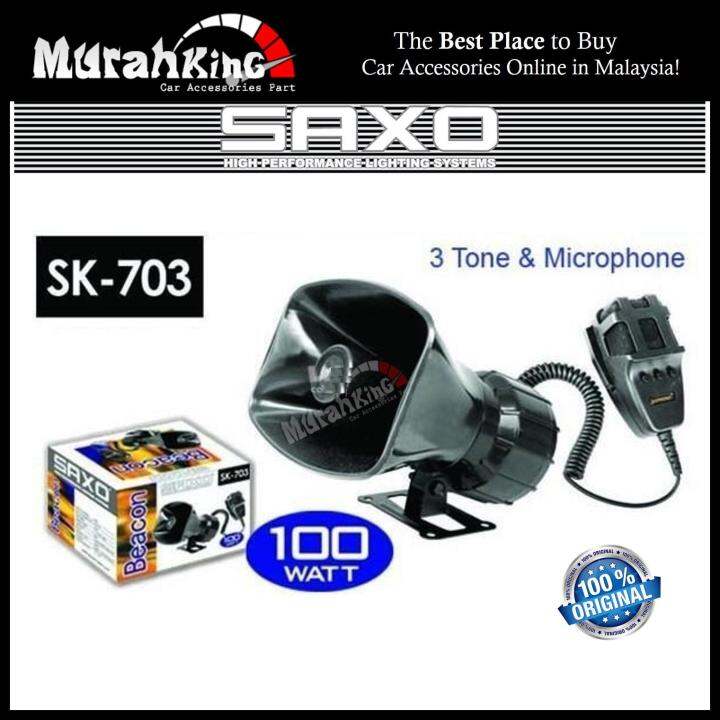 Saxo SK-703 ELECTRONIC Talking Siren Car Horn 100Watts | Lazada