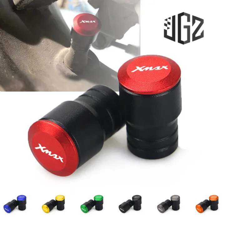 XMAX TYRE TUBE CAP Motorcycle CNC Tire Wheel Rims Stem Air Tire Valve ...