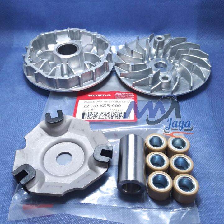 PAKET CVT KIPAS LAWAN PULLY DEPAN + RUMAH ROLLER ASSY VARIO 125 150 FI ...