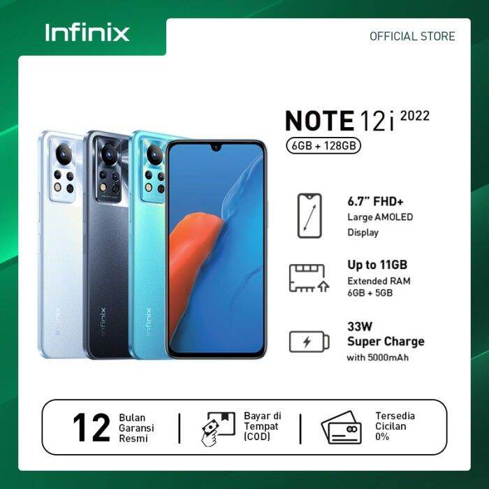 INFINIX NOTE 12I 6/128GB RA 6GB INTERNAL 128GB - GARANSI RESMI | Lazada ...