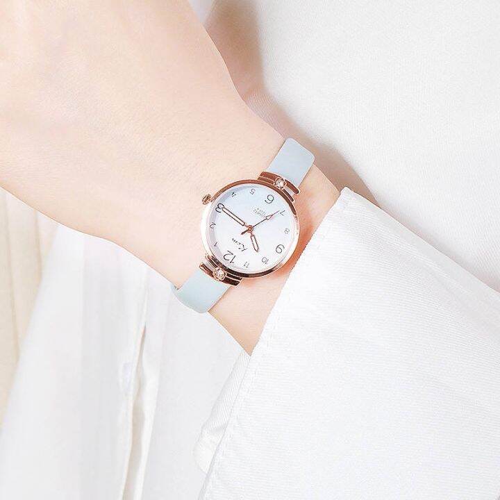 ins college style gradient color watch for female students Korean ...