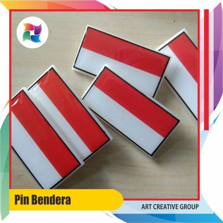 PIN BENDERA MERAH PUTIH PENITIK 5 X 2.5cm/ PIN BENDERA INDONESIA UNTUK ...