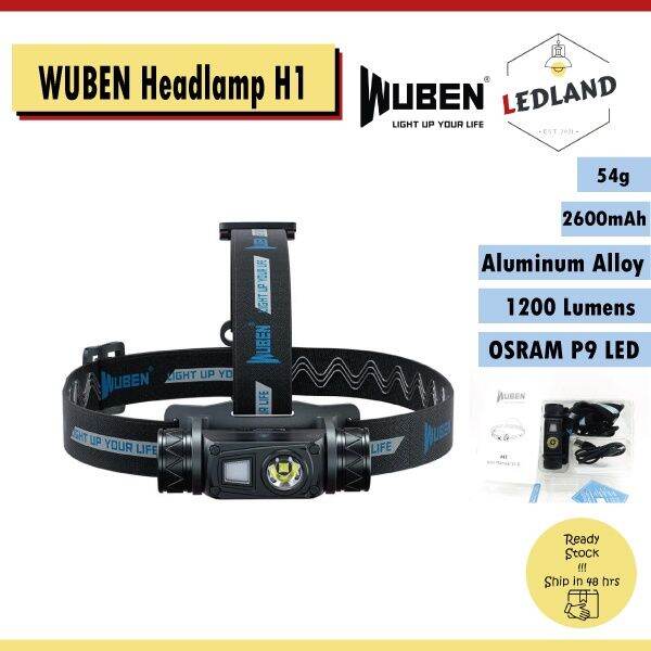 LEDLAND WUBEN Headlamp H1 1200 Lumens Super Bright outdoor waterproof ...