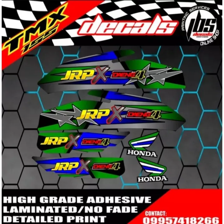 sticker decals motorcycle JBS TMX 155 Green JRP Editon Decals | Lazada PH
