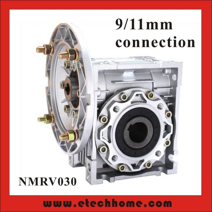90องศาเกียร์ NMRV030หนอนเกียร์ลดความเร็ว5:1-80 :1สำหรับ9มิลลิเมตรหรือ11 ...