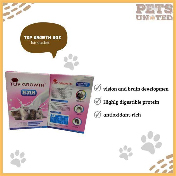 Susu Kucing TOP GROWTH BOX 250gr | Untuk Kitten Anak Kucing Isi 5sachet ...
