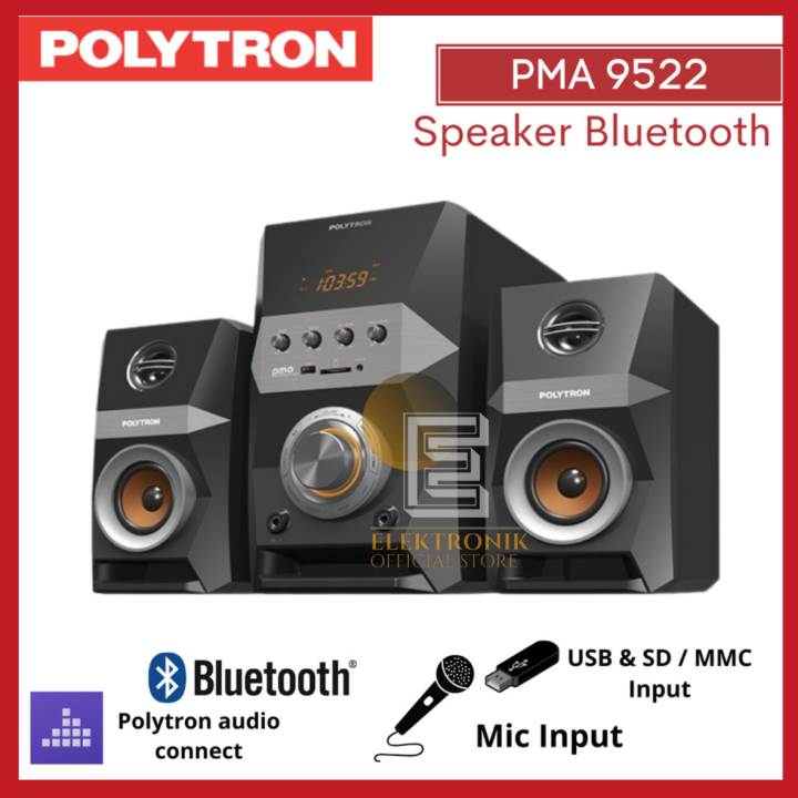 POLYTRON SPEAKER BLUETOOTH PMA 9522 SPEAKER MULTIMEDIA | Lazada Indonesia