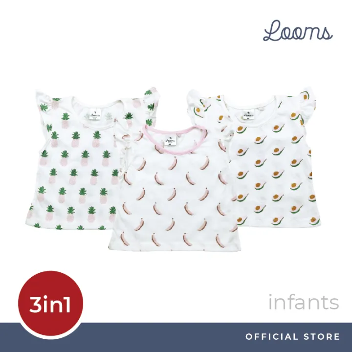 Looms Infant 3-12 Months 3 In 1 Girls Blouse 3 Pcs. Pack - Tropicana ...