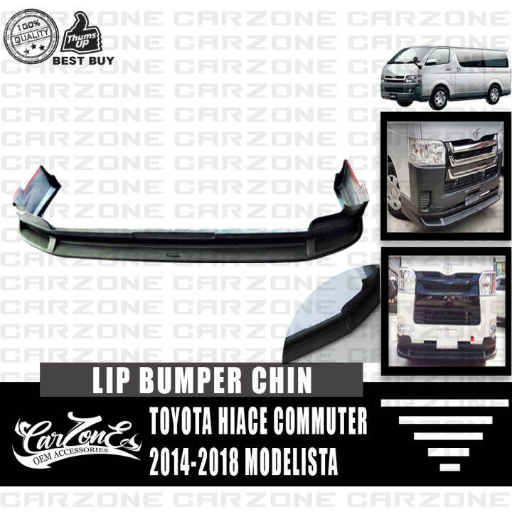 Toyota Hiace Commuter Modelista 2014-2018 Bumper Lip Chin (Black ...