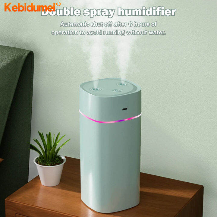 Kebidumei เครื่องเพิ่มความชื้นในอากาศหัวฉีดคู่600มล. พร้อมไฟเครื่อง ...