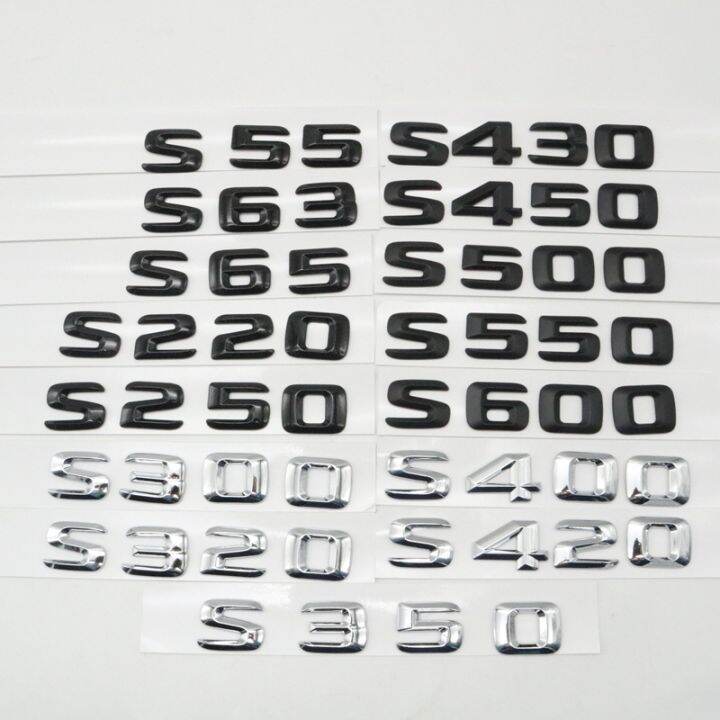 Fashion Glossy Black Rear Trunk Logo Emblem For Mercedes Benz W220 W221 ...