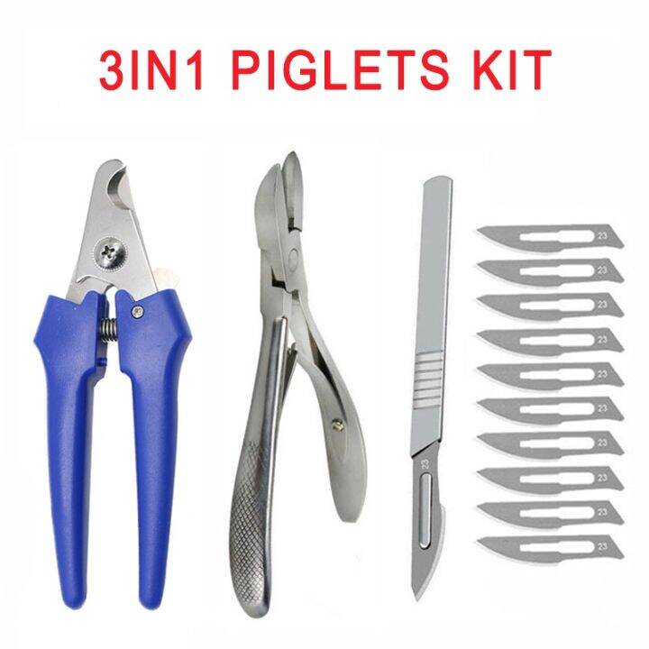 Pet furniture 3in1 Pig Kit Piglets teeth cutter + Tail cutter +Pig ...