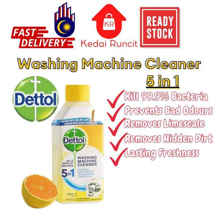 Dettol Cuci Mesin Basuh 5 in 1 99.9% kuman Bacteria | Washing Machine ...