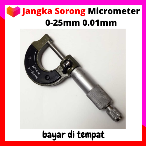 Micrometer 0-25 mm 0.01 mm Mikrometer Luar Skrup Sekrup Jangka Sorong ...