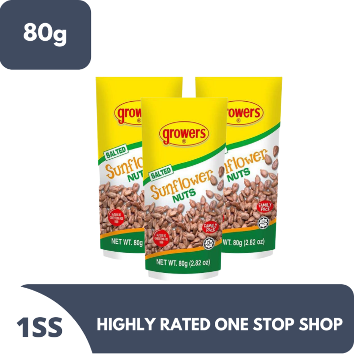 Growers Salted Sunflower Nuts 80g x 3 | Lazada PH
