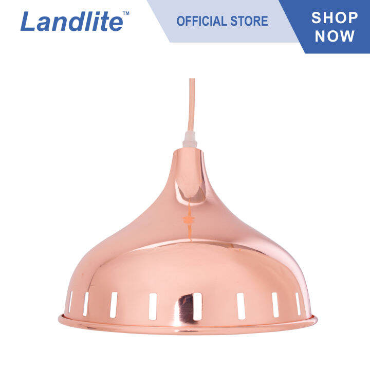 Landlite Pendant Light LLPL-061-E27 240MM RGLD | Lazada PH