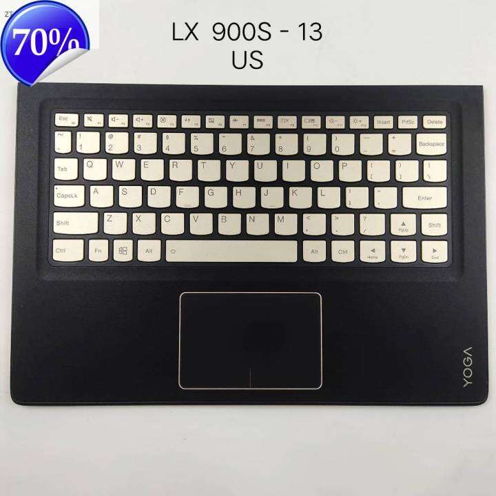 Backlit American English keyboard, palm rest and top shell of touch ...