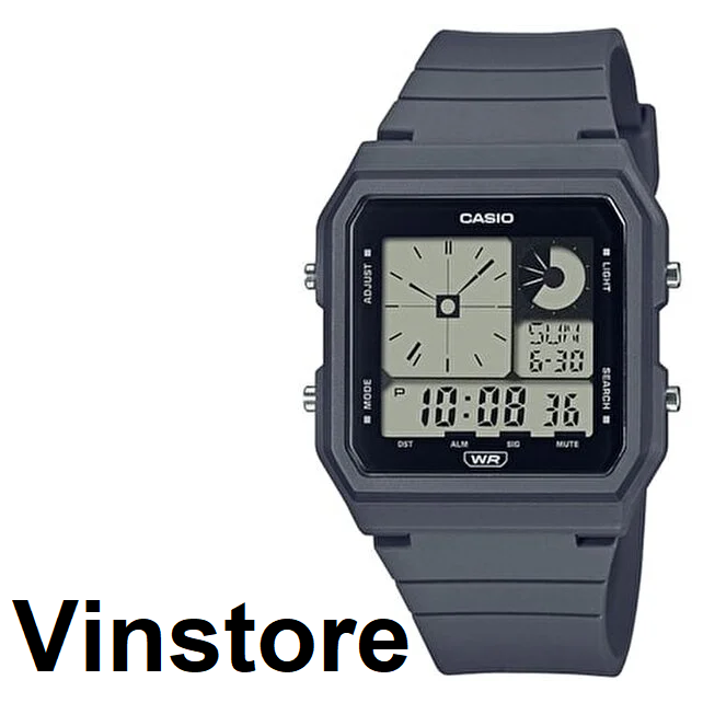 [Vinstore] Casio LF-20 World Time LED Digital Analog Style Grey Square ...