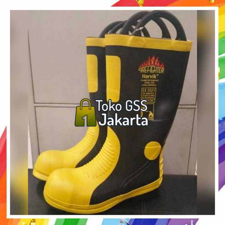 Sepatu Boot Pemadam Kebakaran FIREFIGHTER RANGER Fighting HARVIK | Lazada Indonesia