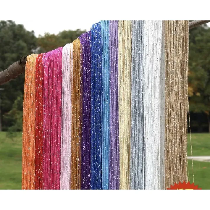 COD silver string window curtain① | Lazada PH