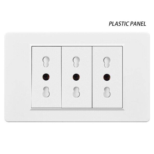 Office Home Panel Glass Tempered Socket Power EU Italian Outlets ...