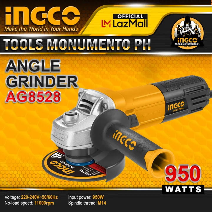 INGCO Industrial 950W 5" 125mm Angle Grinder (AG8528) *INGCO TOOLS ...