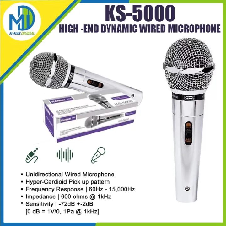 M-MAX Karaoke KS-5000 High-End Dynamic Wired Mic | Lazada PH