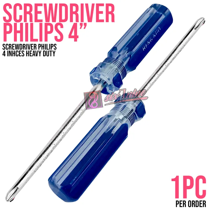 Screwdriver 4"SCREW DRIVER PHILIPS (+) Long Heavy Duty | Lazada PH