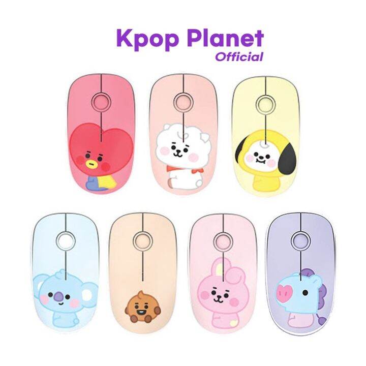 ROYCHE BT21 Wireless Silent Mouse Baby Version BTS CHIMMY COOKY KOYA ...