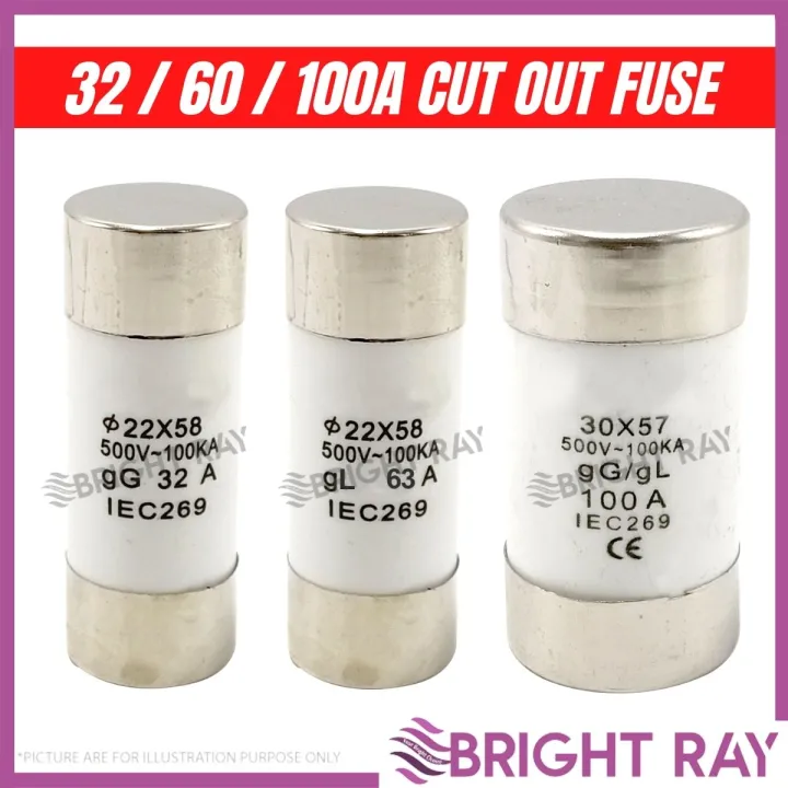 32/60/100 Amp Cut Out Fuse For TNB Meter Fuse Replacement | Lazada