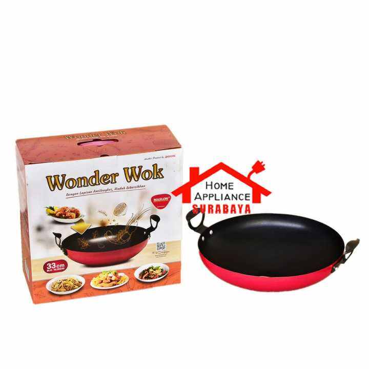 Wajan Penggorengan Maspion Maslon Jawa Wonder Wok 33 CM Anti Lengket ...
