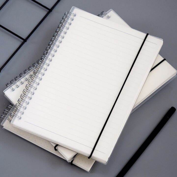 A5 B5 Muji Inspired Spiral Spring Notebook with Garter [blank dotted lined more!] Notebooks ...