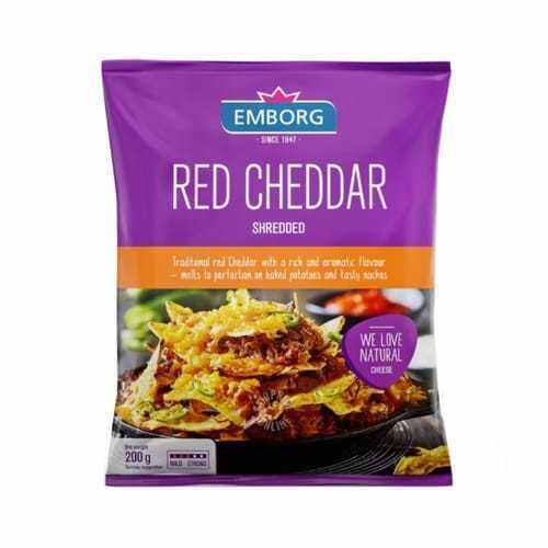 Emborg Red Cheddar Shredded Cheese (200g) | Lazada PH