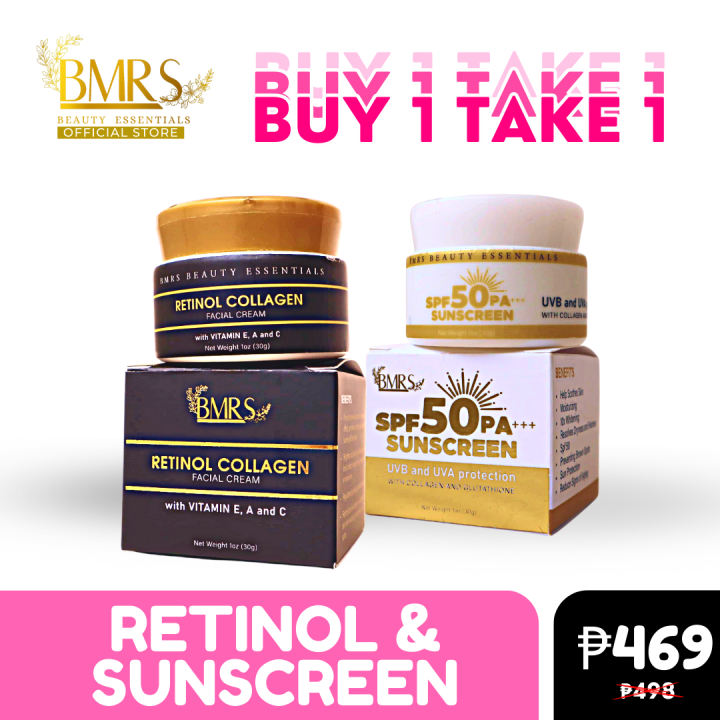 BUY 1 TAKE 1 Retinol Collagen and SUNSCREEN SPF 50 PA+++ Anti Aging ...