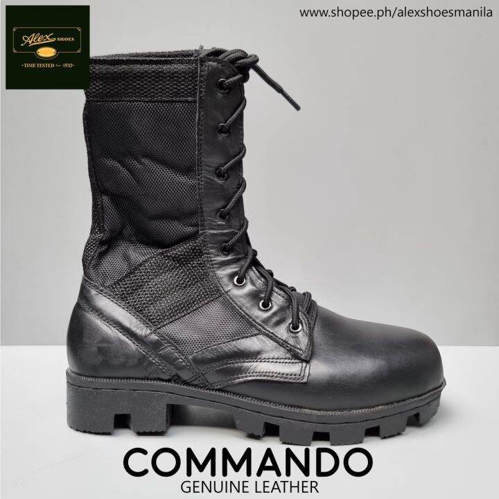 ♙ↂ№ ALEX SHOES MEN'S COMMANDO ASSAULT TACTICAL TROPICAL BLACK GENUINE ...