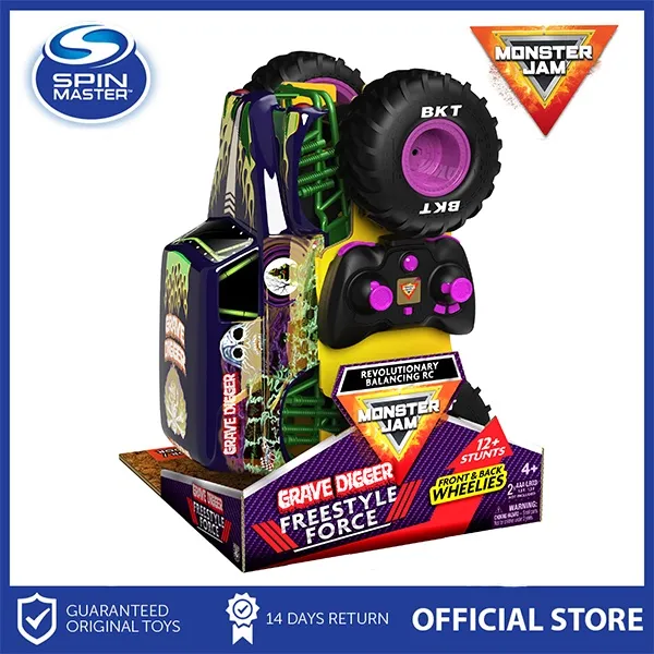 Monster Jam 1:15 scale Freestyle Force Remote Control Car Grave Digger ...