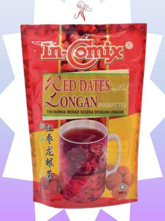 IN-COMIX Instant Red Dates Longan Tea 18GX18'S Teh Kurma Merah dengan ...